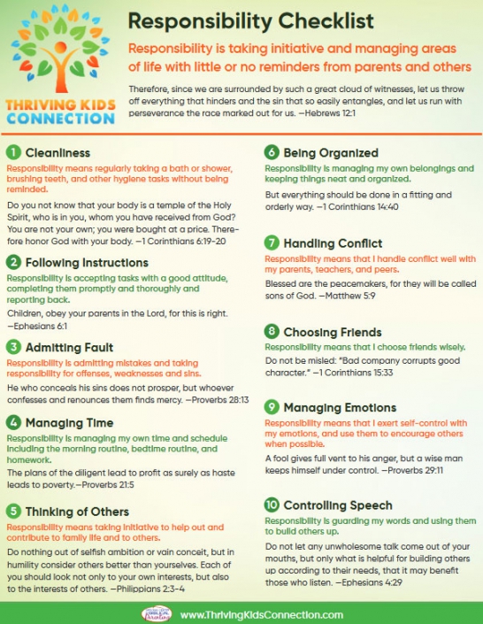 Cultivating Responsibility in Preteens and Teens - Biblical Parenting ...